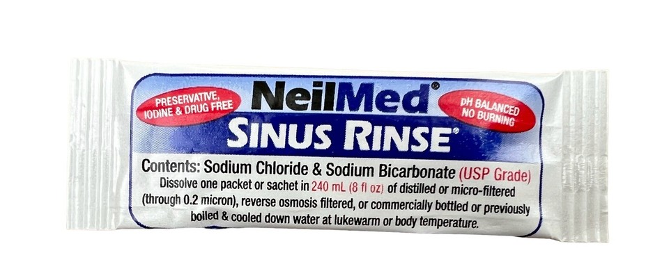 100 Packets NeilMed Sinus Rinse Saline Nasal Expiration 01/2028+ (100 ...