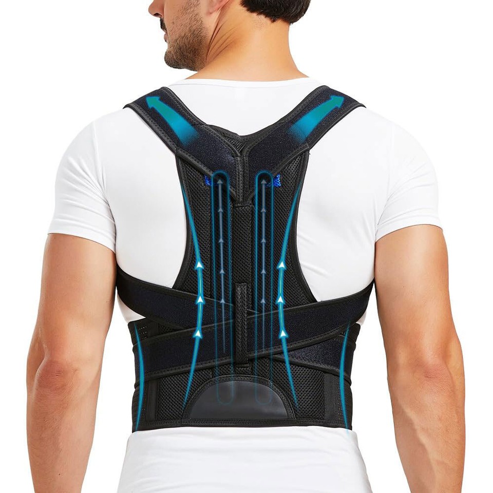 Hunchback Kyphosis Posture Back Brace Corrector Round Shoulder ...