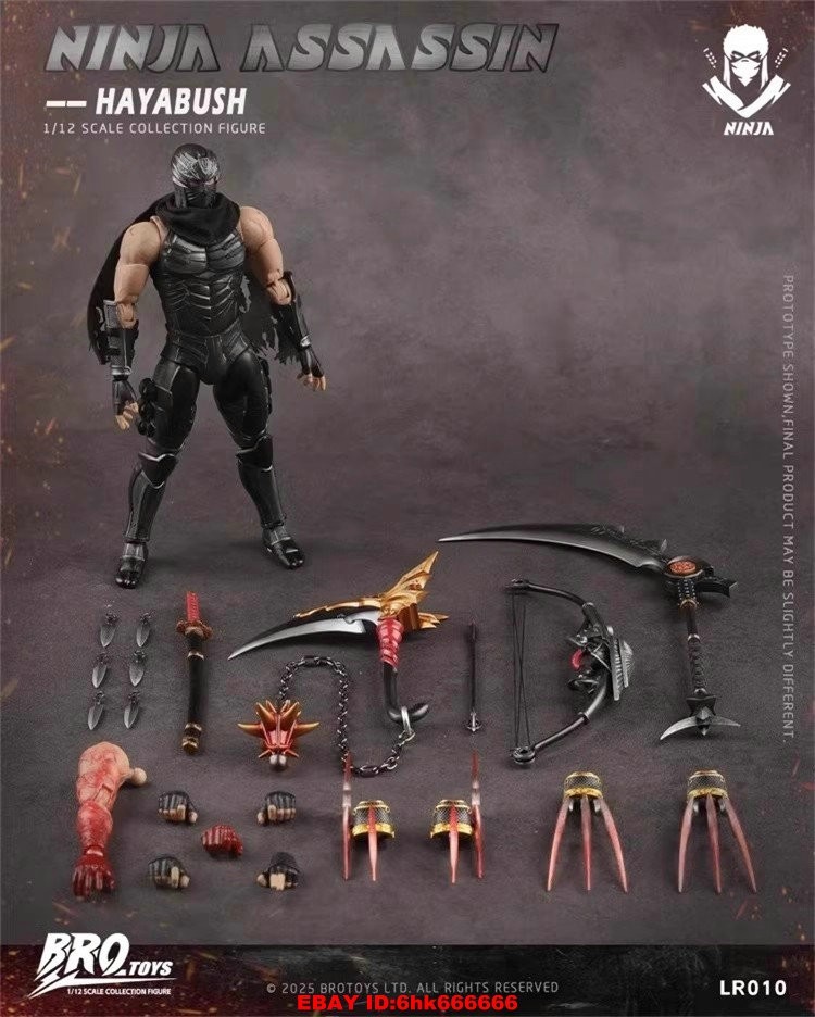 BROTOYS LR010 Ninja Assassin 1/12 Scale Action Figure In Stock 6" | eBay