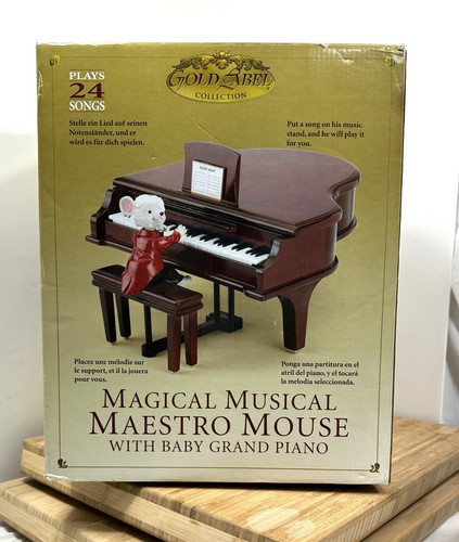 Mr Christmas Magical Musical Maestro Mouse Baby Grand Piano GOLD LABEL ...