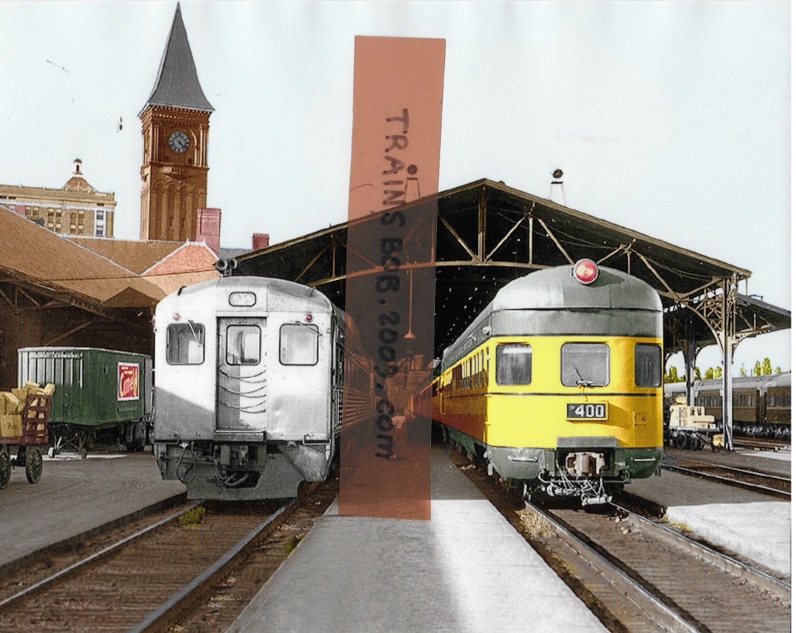 C&NW RDC#9935 'The 400' Observation Car, Milwukee, WI, 8X10 Colorized ...