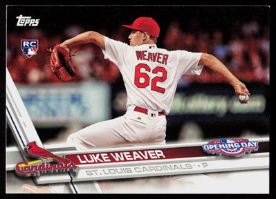 2017 Topps Opening Day Luke Weaver #10 BASEBALL CARD St. Louis ...