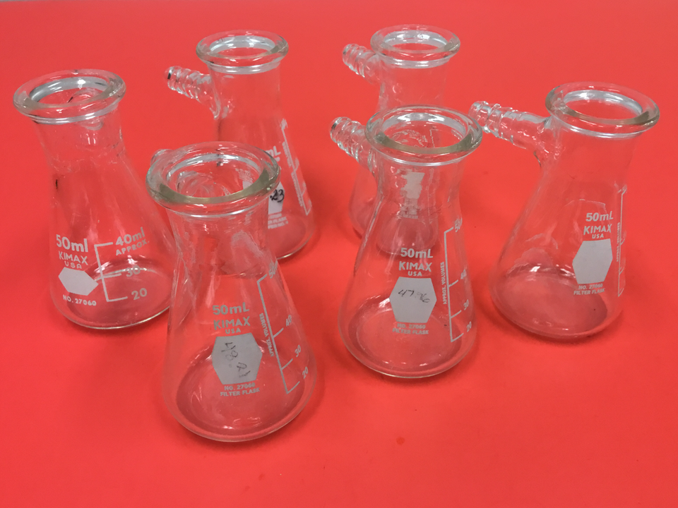 Kimax - No. 27060 - Erlenmeyer Filter Flask - 50ml - LOT OF (6) | eBay