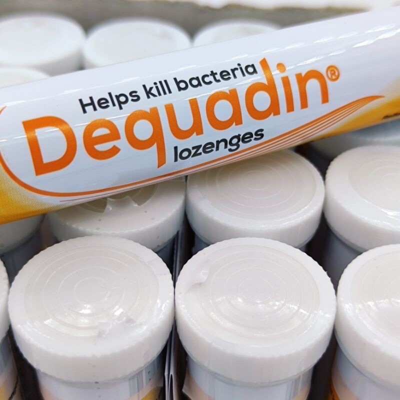 30 Tubes Sore Throat & Mouth Infection Dequadin Lozenges Orange Flavor ...