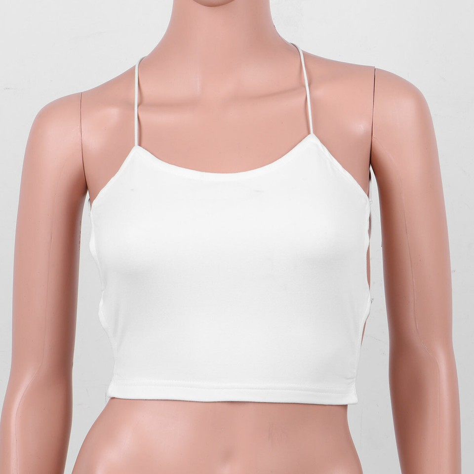 Y2k Bandage Halter Cop Top Women Floral Print Backless Camis Sleeveles ...