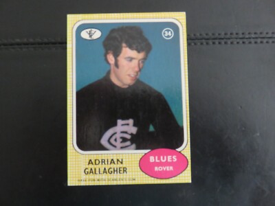1972 SCANLENS VFL CARD. #34 ADRIAN GALLAGHER. EXCELLENT PLUS. | eBay