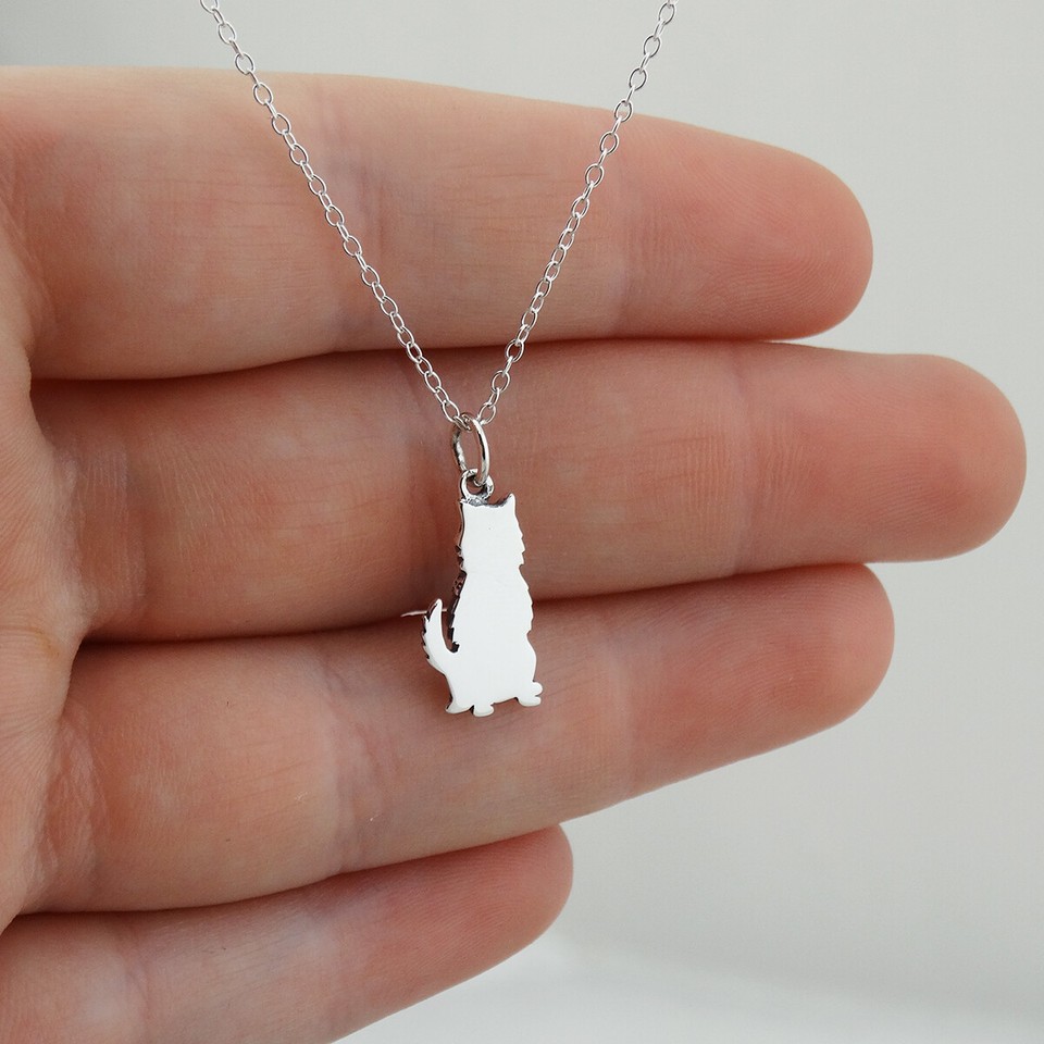 Siberian Husky Dog Charm Necklace - 925 Sterling Silver - Pet Lover ...