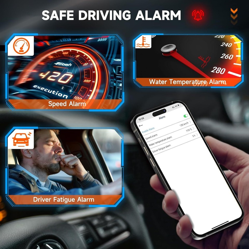 Bluetooth OBD2 Scanner Car All System Code Reader ABS SRS EPB ...