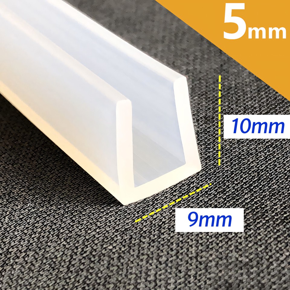 U-Shape Silicone Rubber Sealing Strip Slot 1mm-15mm U Channel Edging ...