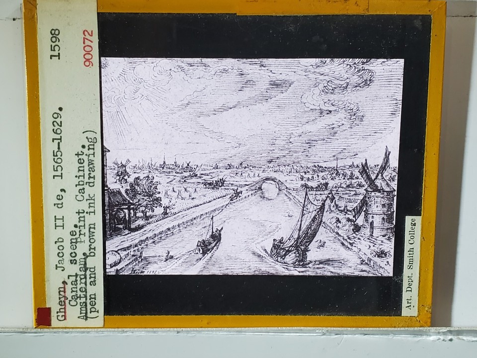 Canal Scene, Jacob de Gheyn II, Magic Lantern Glass Slide | eBay