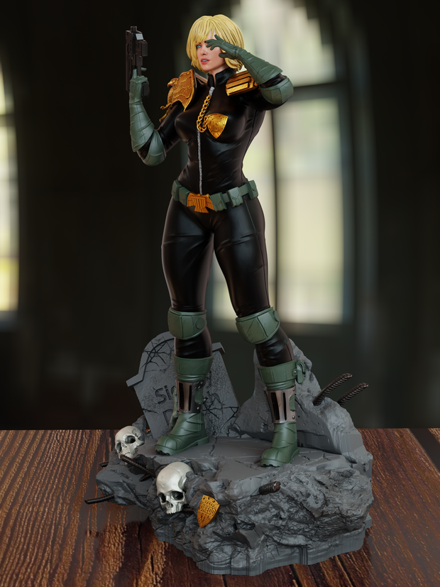 Judge Anderson Dredd resin scale model kit unpainted 3d print | eBay