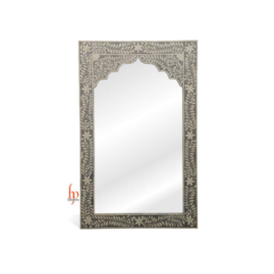 Handmade Bone Inlay Floral Pattern Mirror Frame with free Mirror for ...