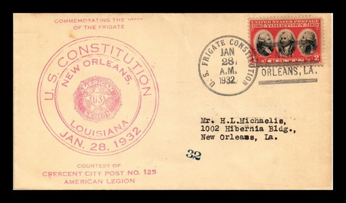 US COVER FRIGATE CONSTITUTION NEW ORLEANS LOUISIANA NAVAL CANCEL | eBay