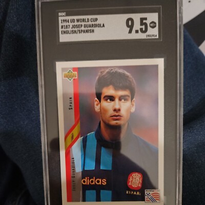 1994 Josep Pep Guardiola World Cup Rookie Card #187 SGC 9.5 Barcelona ...