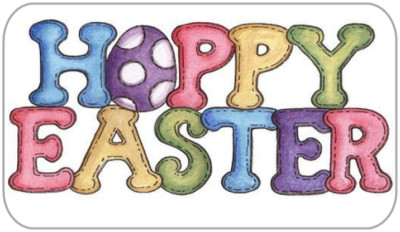 Hoppy Easter Stickers Tags Egg Hunt Labels Gift Bags Happy Easter X 21 ...