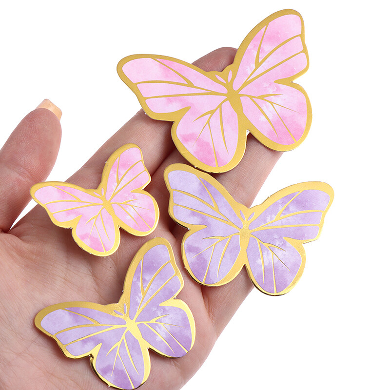 20pcs Stamping Butterfly Cake Topper Princess Girl Wedding Birthday ...