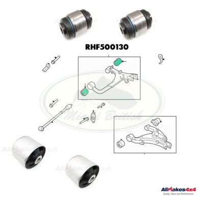 LAND ROVER CONTROL ARM REAR BUSHINGS SET RR SPORT 06-13 LR063744 ...