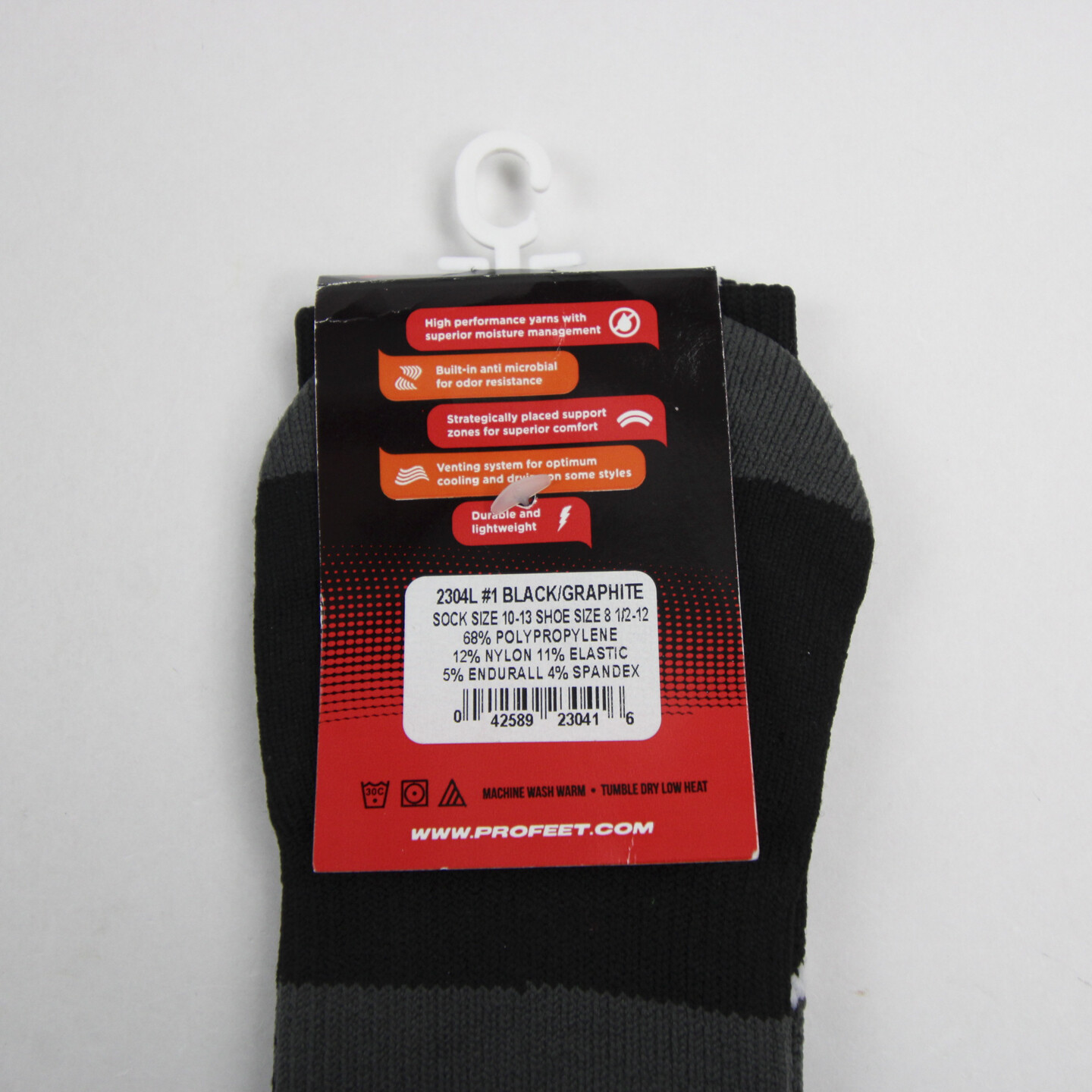 Pro Feet Socks Unisex Black/Dark Gray New with Tags | eBay