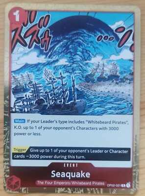 Seaquake - One Piece TCG OP02-021 R Paramount War English | eBay Australia