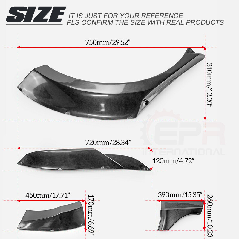 For 17 Onward Civic Type R FK8 VRS-W Type Fiber Glass Rear Fender ...