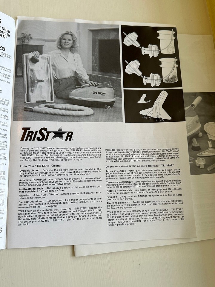 Tri Star Vacuum Cleaner Model 2-1000. Includes Everything In Photos ...