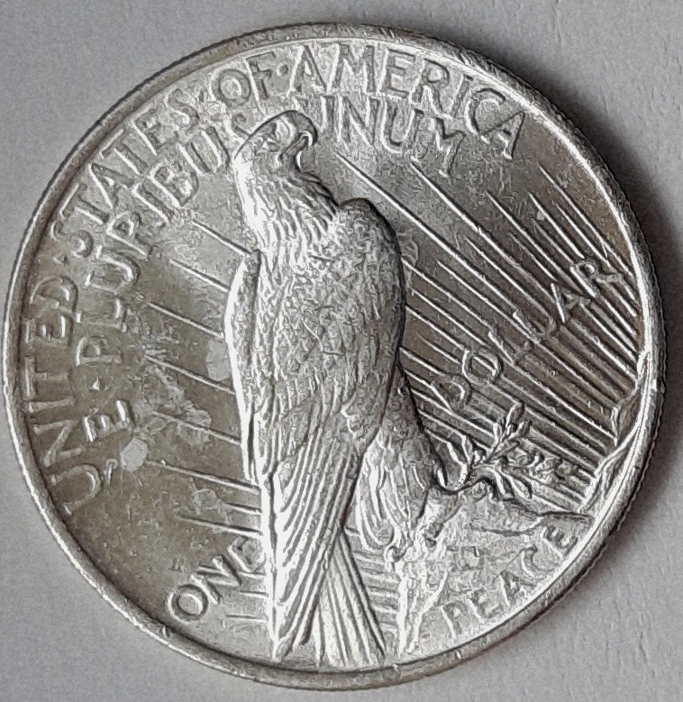 1923 Philadelphia Mint Silver Peace Dollar - Almost Uncirculated (AU ...