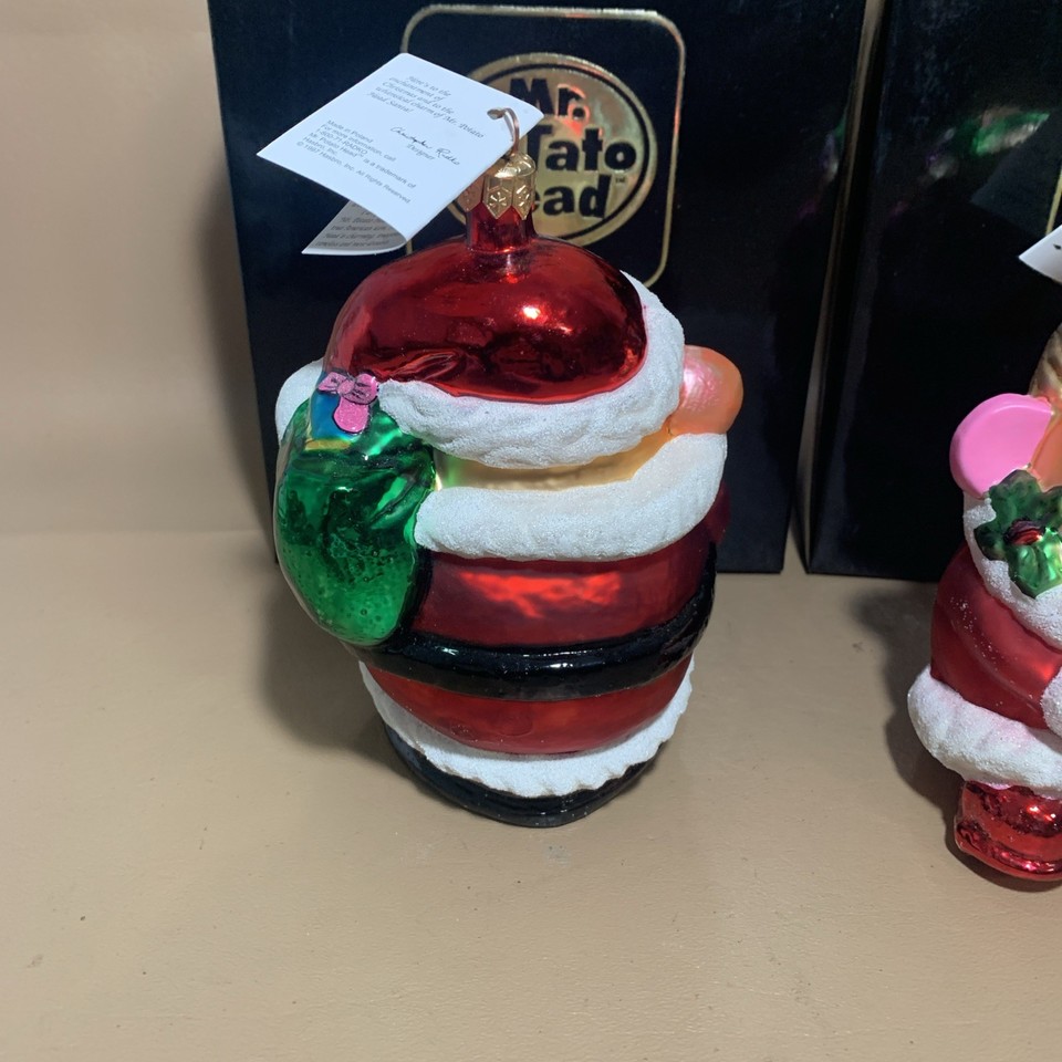 1997 Christopher Radko 6" Mr. and Mrs. Potato Head Ornament In Original ...