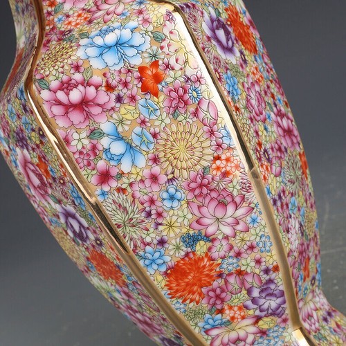 11.2" Chinese Qing Colour Enamels Porcelain Guan Kiln Ten Thousand ...