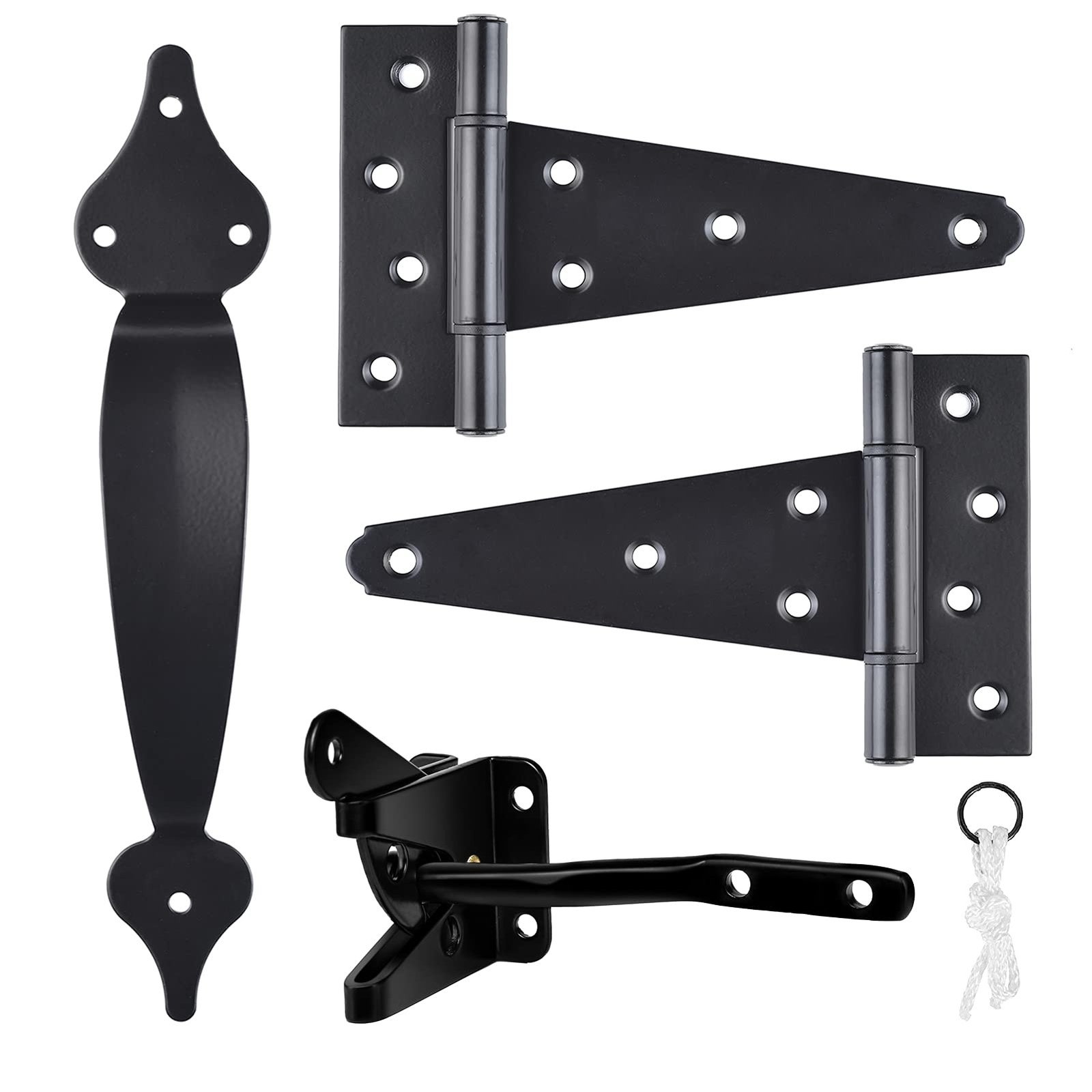 Gate Hardware Kit Heavy Duty,with Self Locking Gate Latch,6 inch T ...