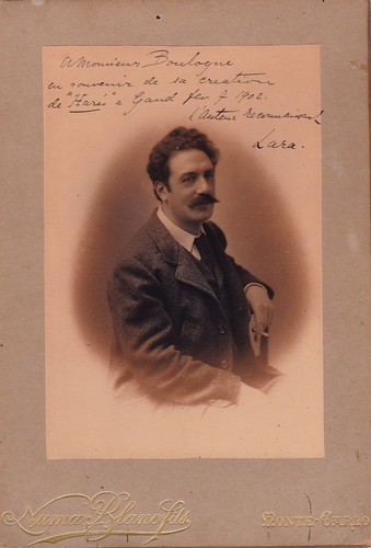 ISIDORE DE LARA Composer autographed NUMA BLANC imperial cabinet photo ...