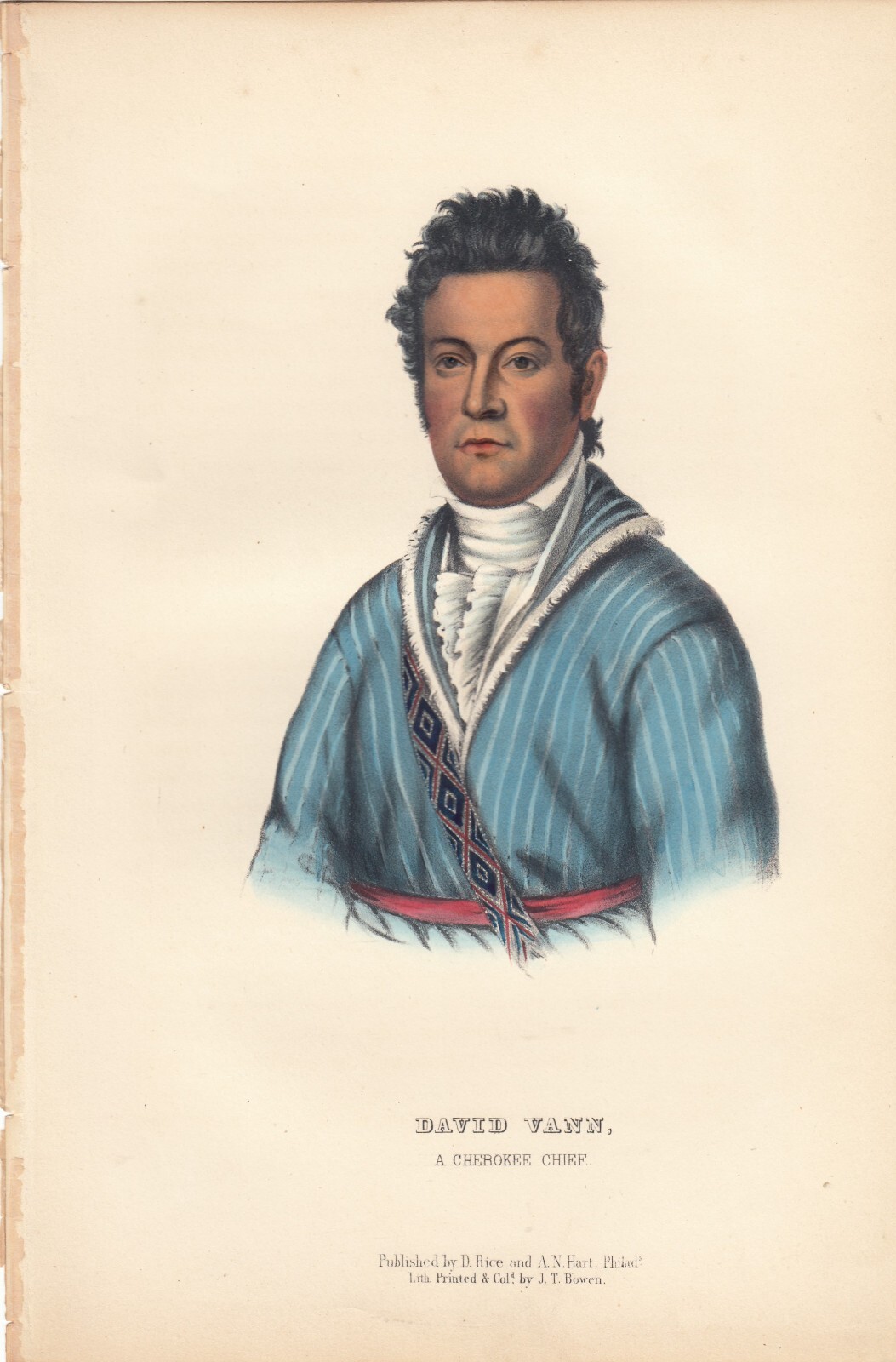 Rare McKenney and Hall Octavo Portrait Print 1855: David Vann. A ...