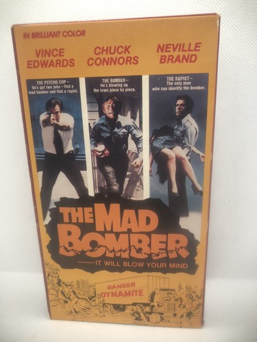 The Mad Bomber Crime Thriller VHS 1973 Bert I Gordon Chuck Connors ...