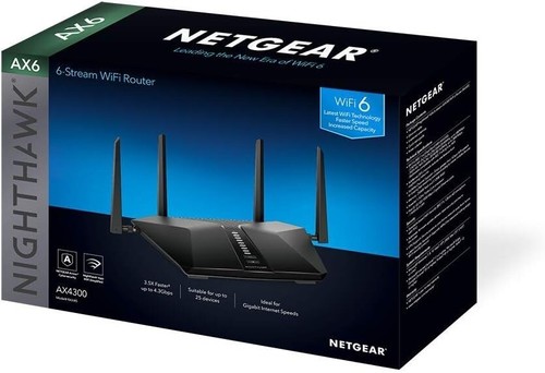 Nice NETGEAR Nighthawk AX6 6-Stream AX4300 RAX45 Wi-Fi Router | eBay