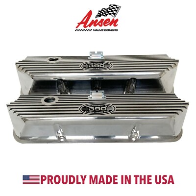Ford FE 390 Tall Polished Valve Covers "POWERED BY 390 CUBIC INCHES ...