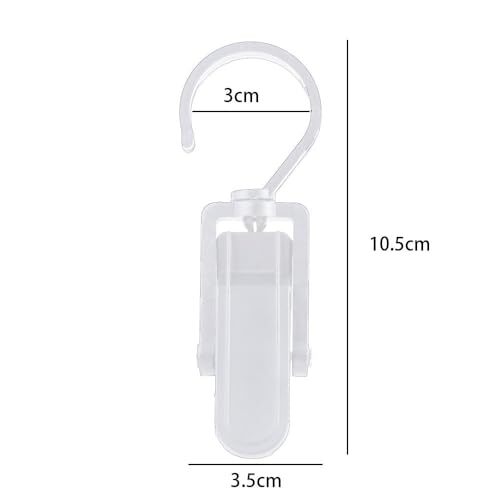 20PCS Plastic Swivel Hanging Laundry Hooks Clip 360°Rotating Family ...