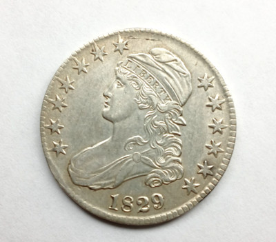 1829 Silver Half Dollar 50C Capped Bust Coin Nice Grade Photo of Actual ...