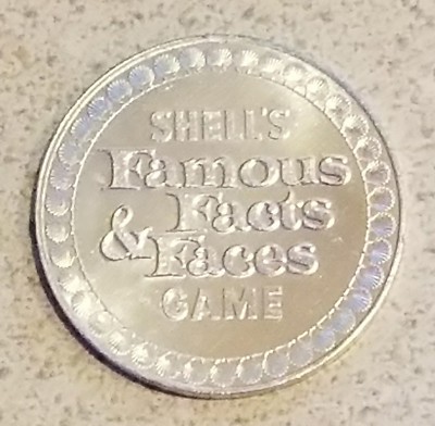 1969 Shell Oil Famous Facts & Faces game token CHOOSE YOUR COIN | eBay