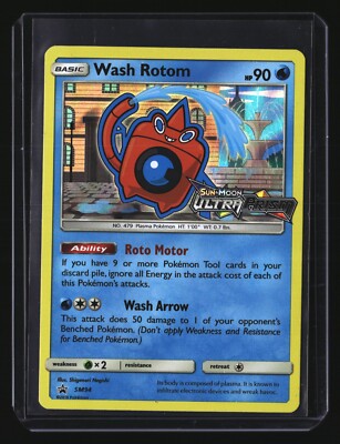 Pokemon WASH ROTOM SM94 (Stamped Prerelease Promo) Ultra Prism - NM ...