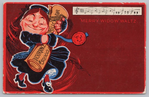 Comics~Merry Tune~Merry Widow Waltz's With Life Insurance Policy~1910 ...