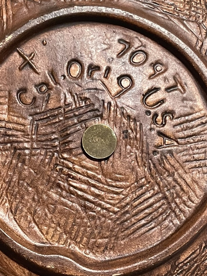 Vintage California Originals 709T Handle Ceramic Candy Dish Orange Faux ...