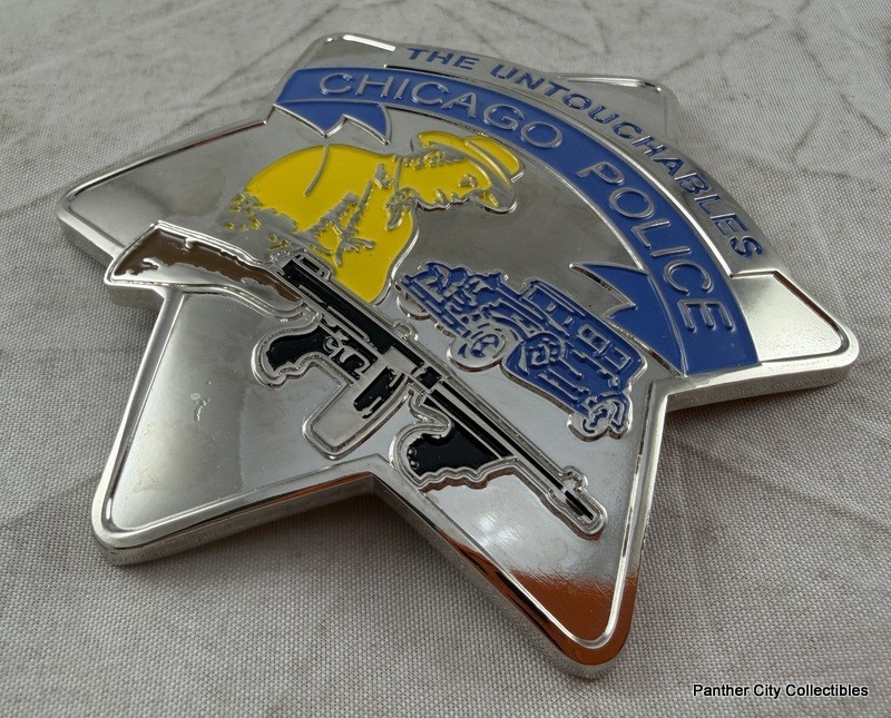 Vintage Obsolete Chicago Police Badge The Untouchables Thompson Sub ...