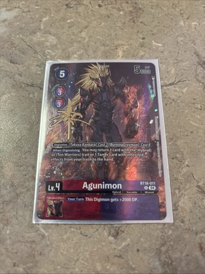 Agunimon BT21 RARE PULL DIGIMON TCG ALT ART Signed!!! | eBay