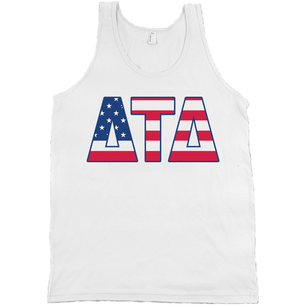 Delta Tau Delta Bella + Canvas Tank Top Shirt DTD Fraternity USA Flag ...