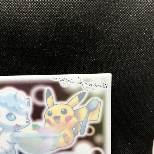 Pikachu Vulpix Pokemon Center Limited Edition Clear Card 2016 Nintendo ...
