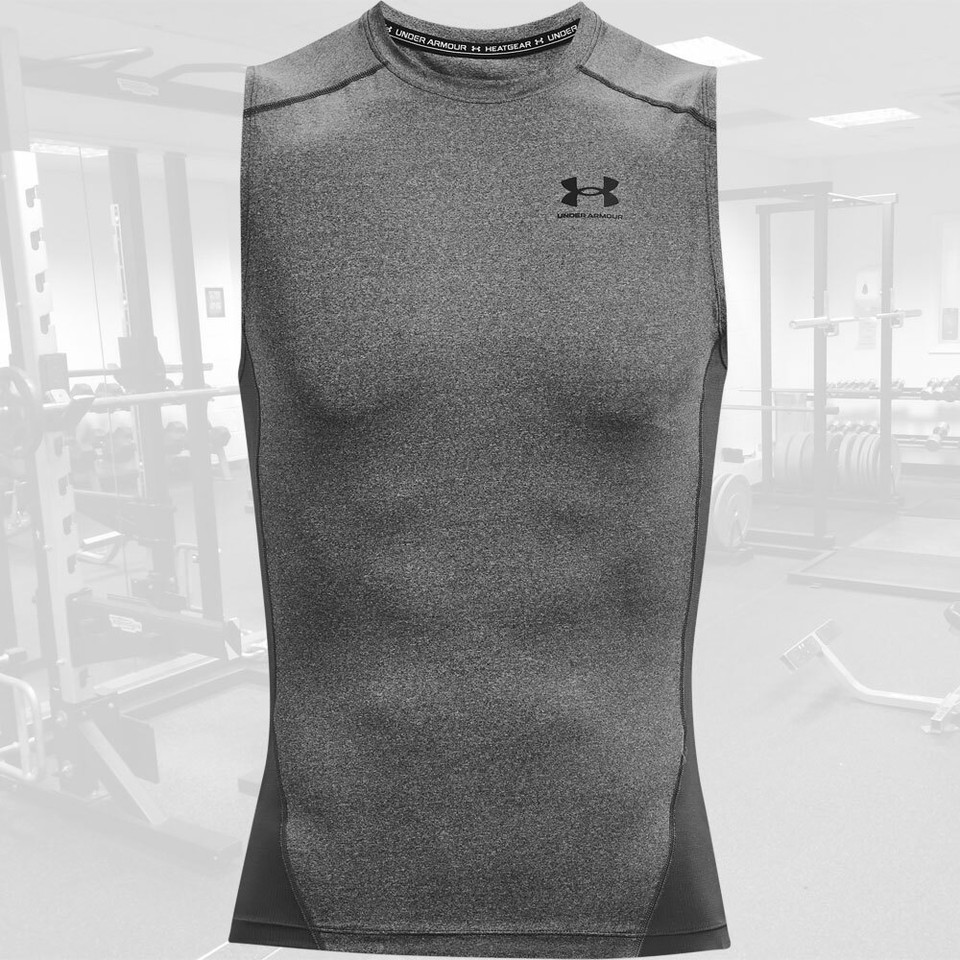 Under Armour Men's UA HeatGear Compression Shirt, Sleeveless, Tank Top ...