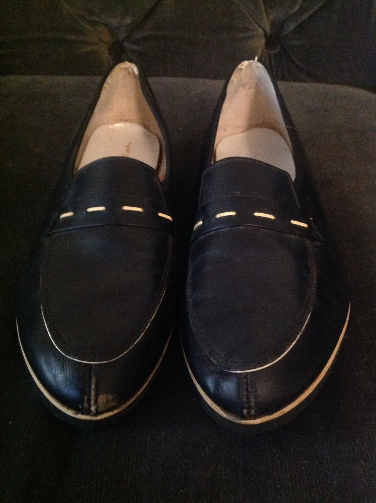Authentic 1950’s Loafer Flats SZ. 9 Black ‘GEMS’ Leather 50's ...