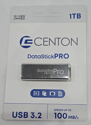 Centon DataStick Pro 1TB USB 3.2 Type A Flash Drive, Black (S1-U3P6-1T ...