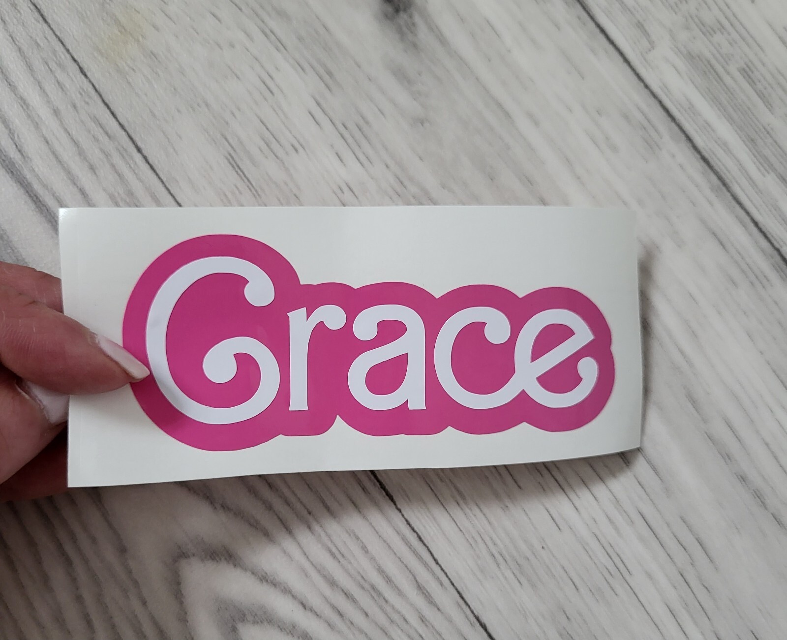 Personalised Barbie Name Sticker, Barbie Inspired decal for Water ...