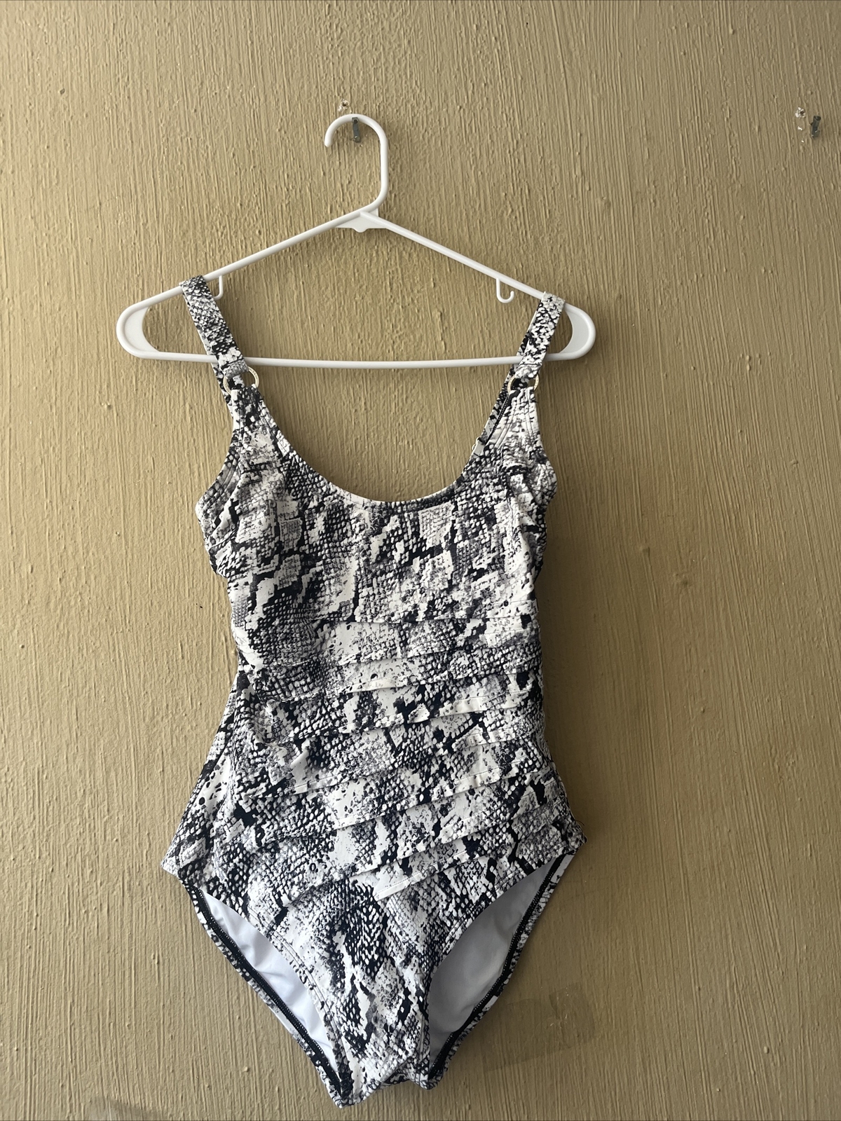 Calvin Klein Swim Suit One-Piece Snake-Skin Print, Bl… - Gem