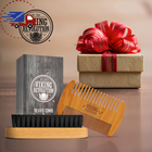 Comb & Beard Brush Set for Men - Natural Boar Bristle Grooming and ...